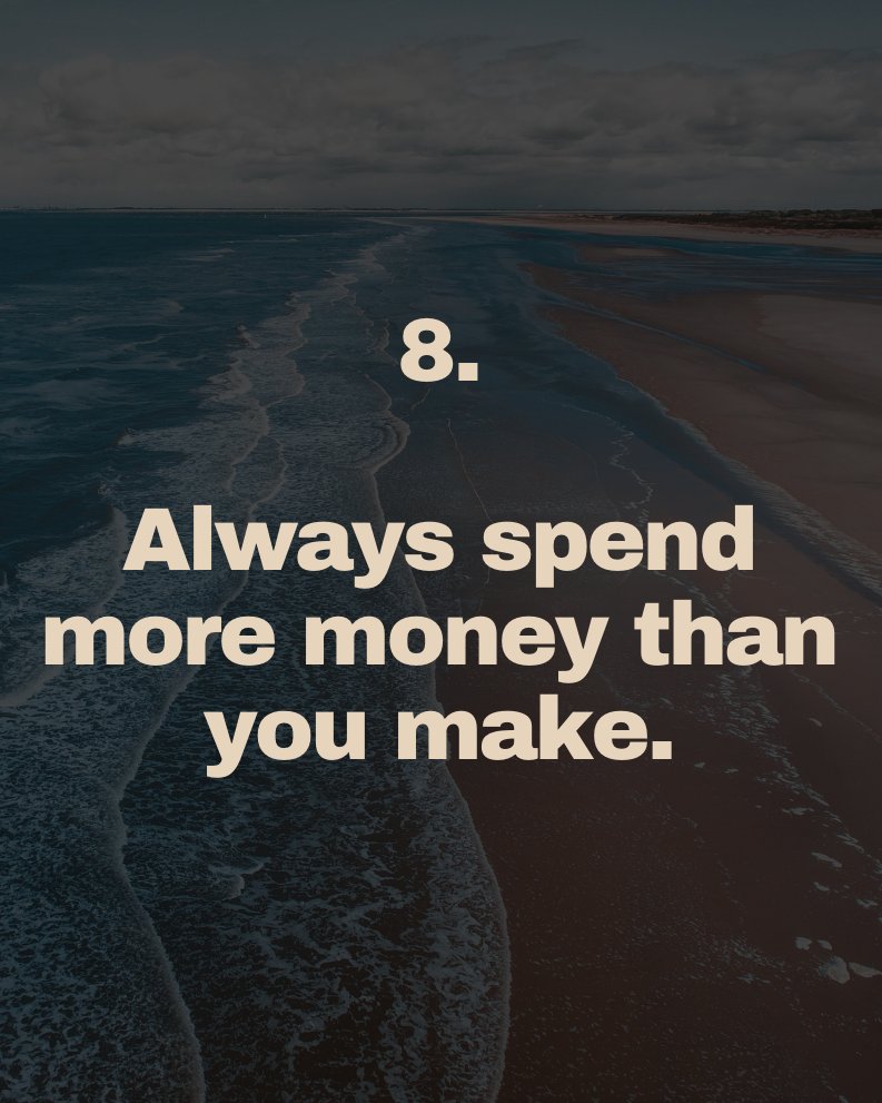11 Easy Ways To Stay Poor --Thread-- - Thread from Maxi Hristov ...