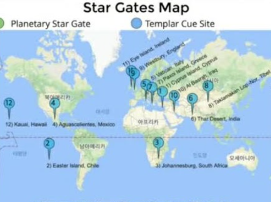 STARGATES & TEMPLAR CUE SITES Templars are surface ‘temple’ vortices ...