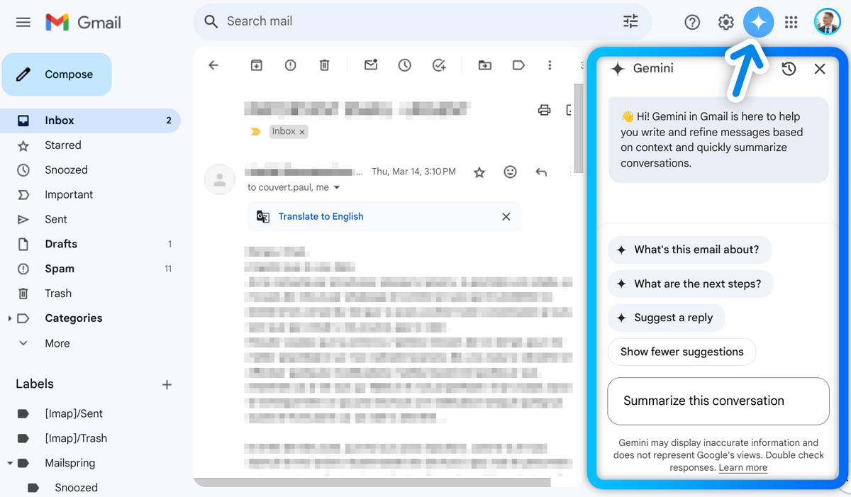 AI integration in Gmail saves me hours of work It allows you to summarize conversations, write ...