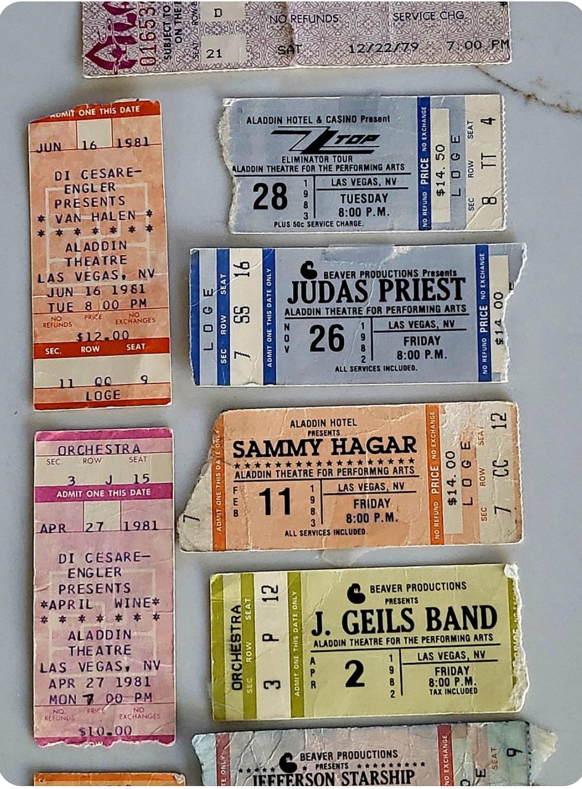 Old Ticket Stubs