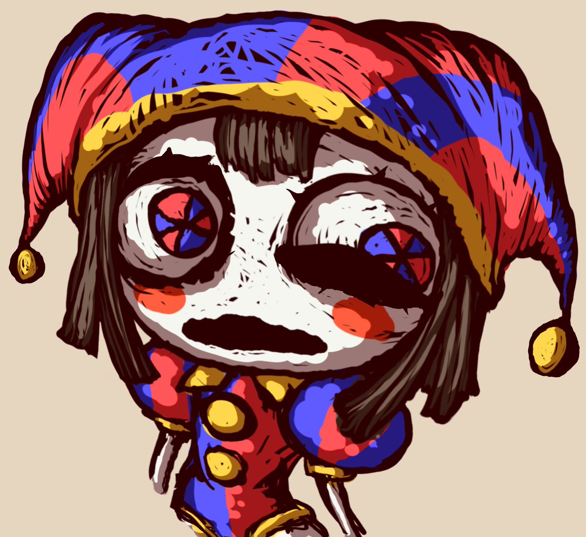 「最近好きなキャラ#TheAmazingDigitalCircus #Pomni 」|花蟲のイラスト