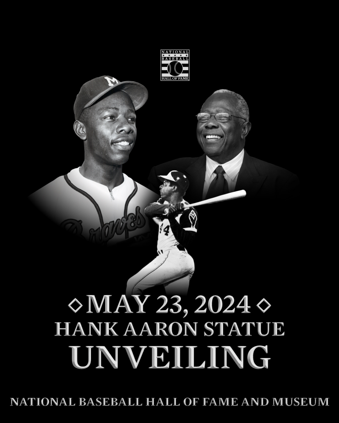 Hank Aaron Hall Of Fame National Baseball Hall Of Fame Museum Unveils