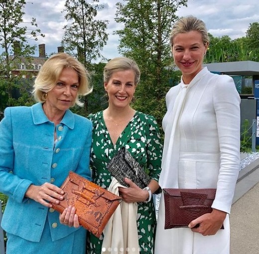 Prince Edward's wife here with Nicole Junkermann who flew into the UK ...