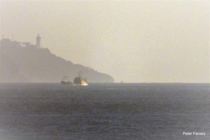 USAV General Frank S. Besson (LSV 1) eastbound in the Strait of ...