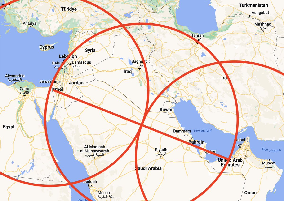 Here is the ISR coverage Iran is up against. There are powerful radars ...