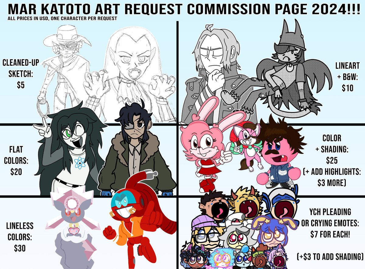 「its ART MONDAY!!!!! gonna be workin' on some art requests i」Mar Katoto ...