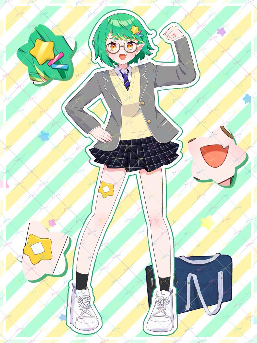 4月のVTuberフォロー祭り Twitchで作業配信してる一般エルフです・」|たわしのイラスト