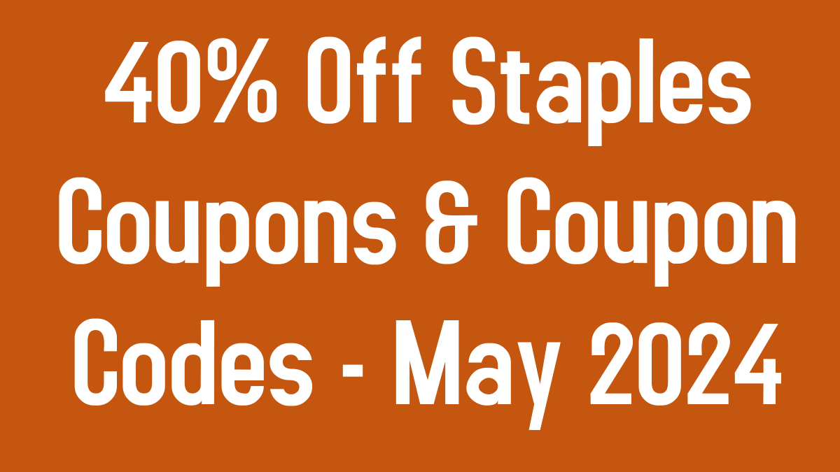 Staples Coupon 2024 Printable