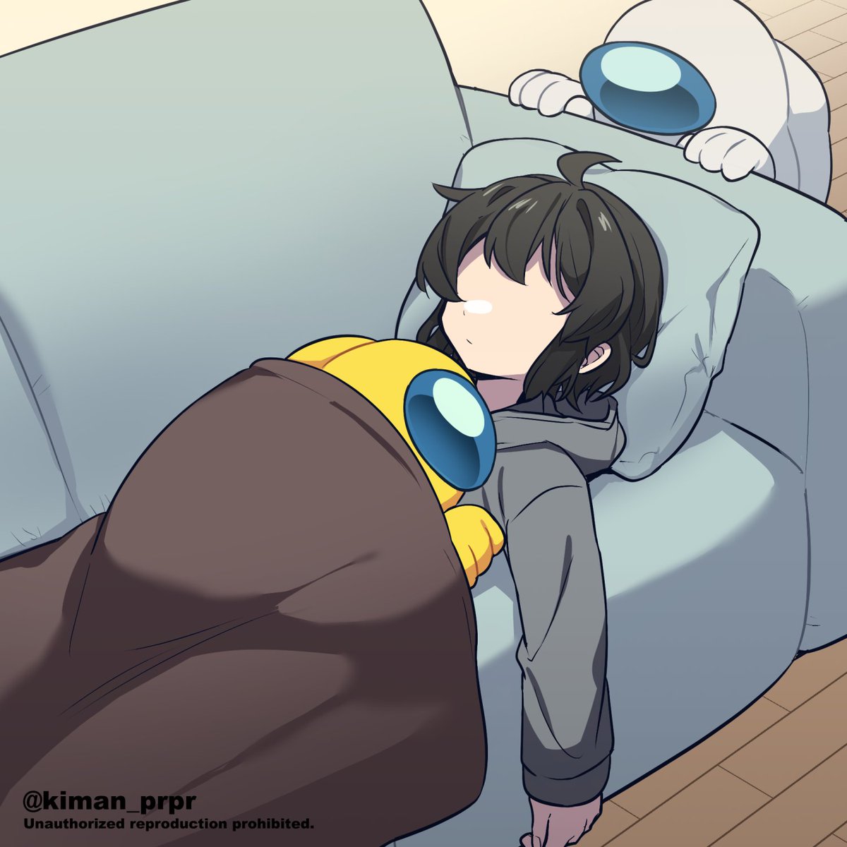 Crew(Among Us) 「自然と集まってくるマシュマロ達 #あもんぐあーす 」|一般のキーマンおじさん🐰のイラスト