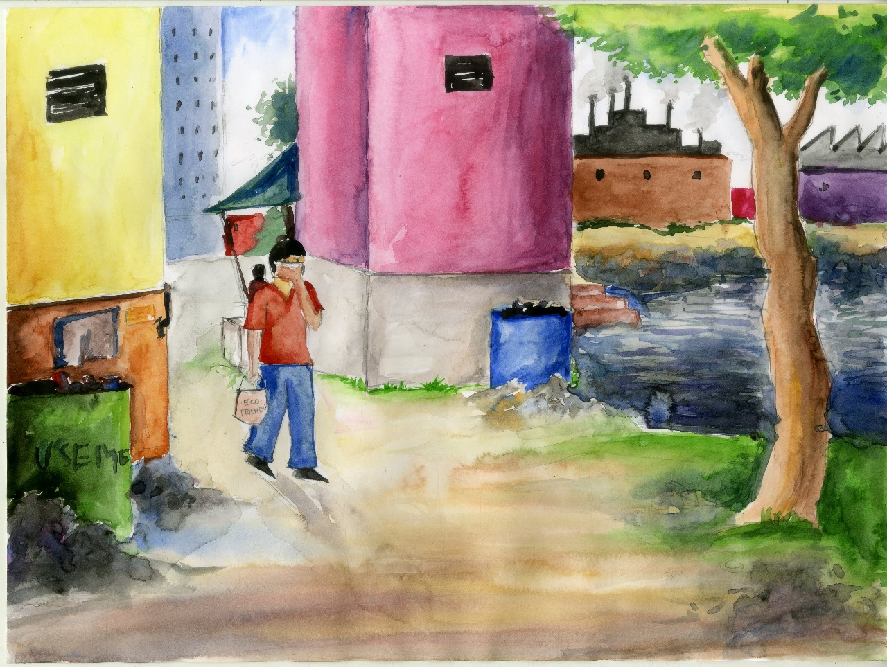 Village Scene Drawing Competition Nine Iranian Children Succeeded In