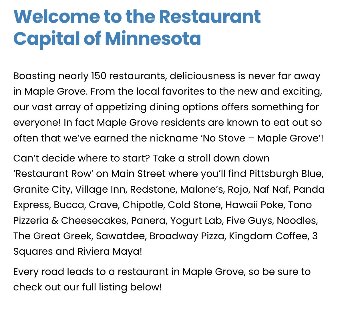 Maple Grove Restaurants Redstone American Grill Restaurant | Maple
