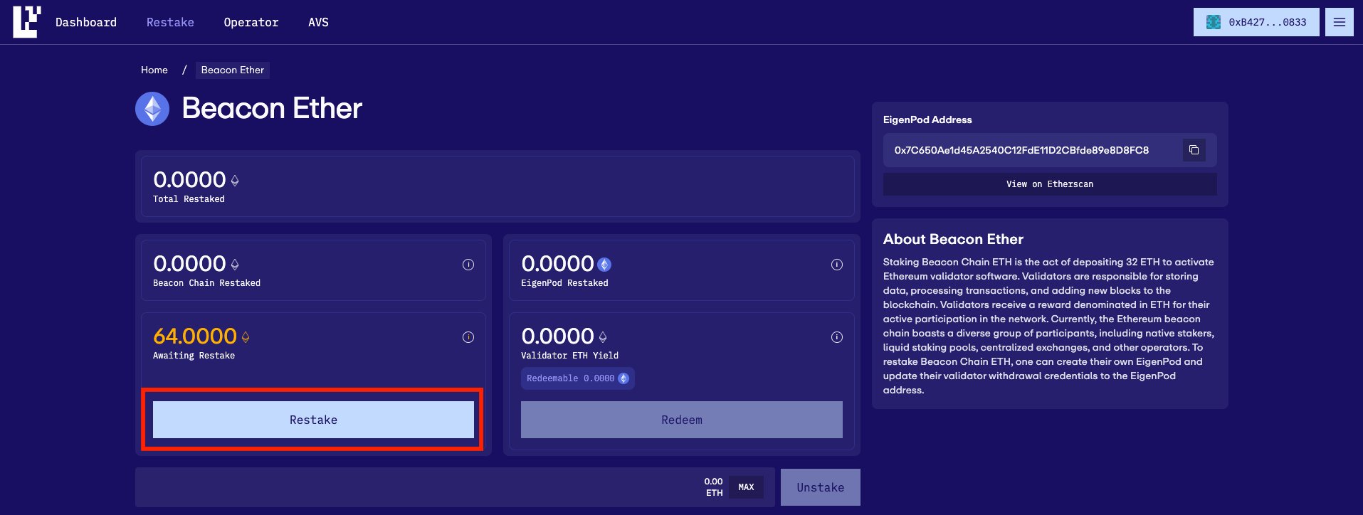 The full step-by-step guide to restaking on EigenLayer with stakefish