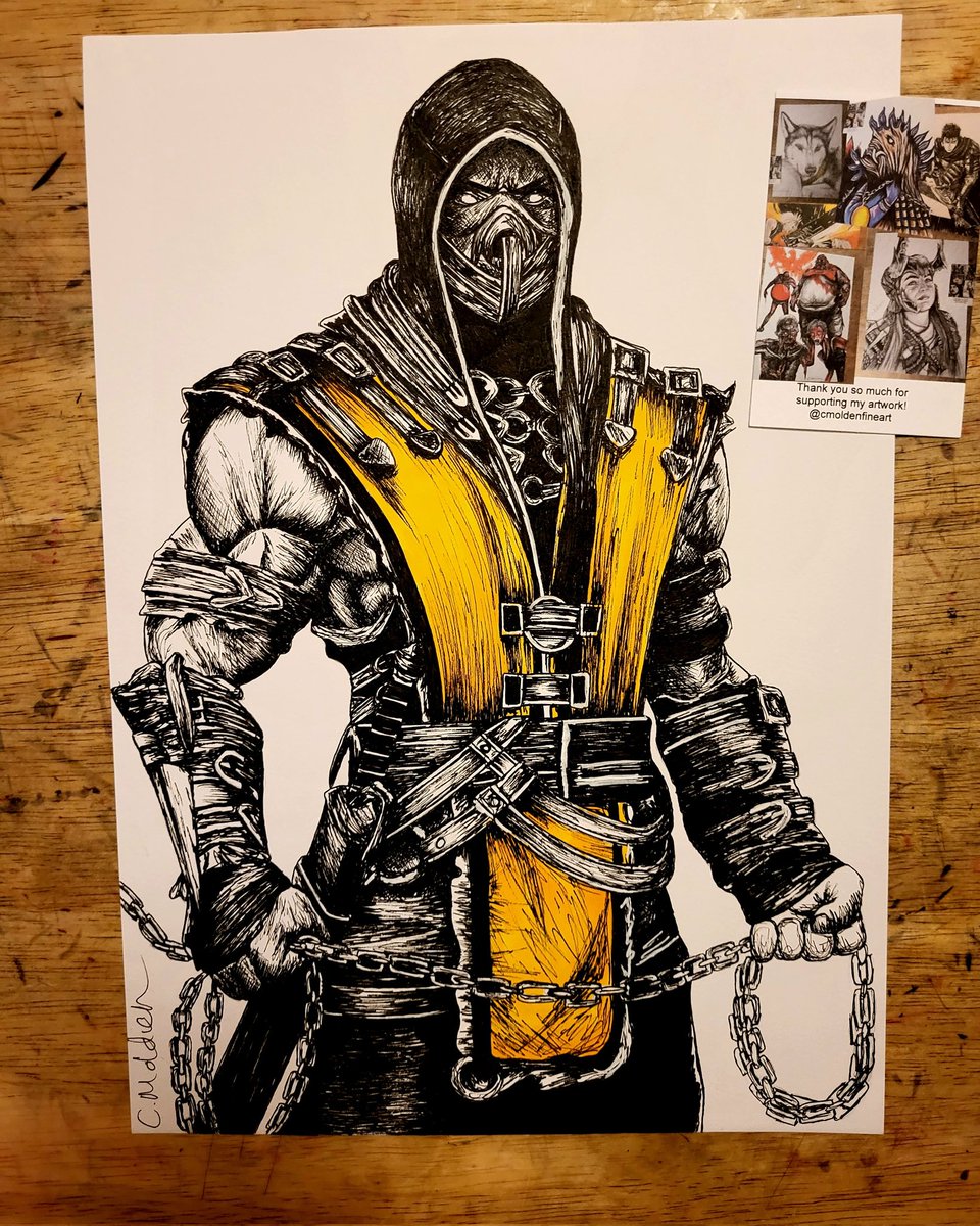 Scorpion From Mortal Kombat Drawing