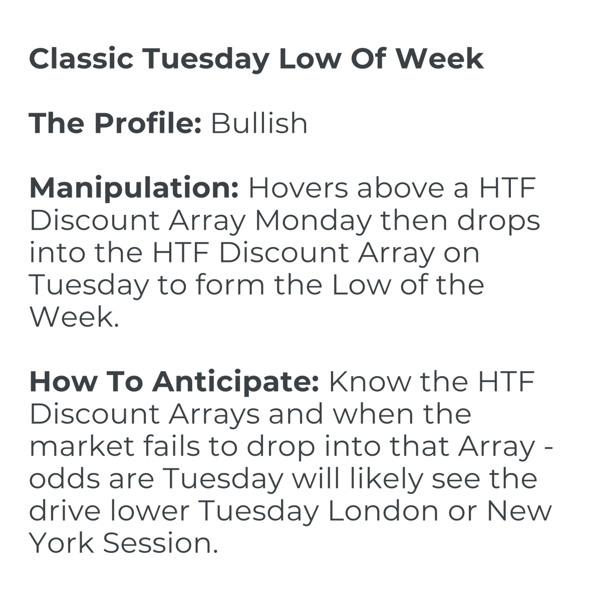 ICT Weekly Template Classic Tuesday Low of Week 💎 A Thread 🧵 - Thread ...