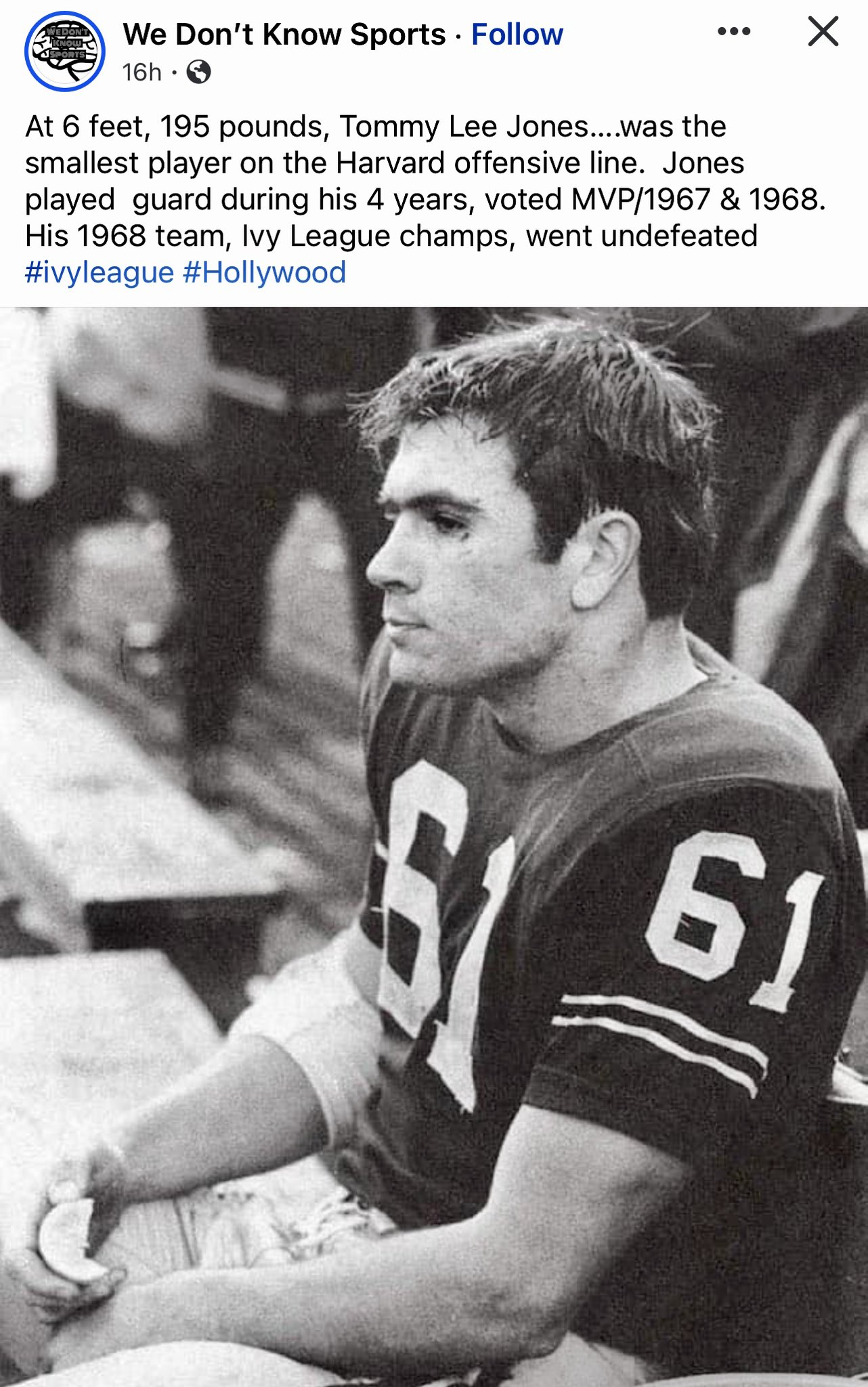 Young Tommy Lee Jones Football