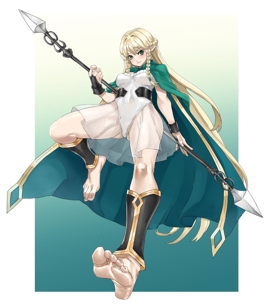 「エルトリンデ一日一裸足絵ユニコーンオーバーロード 」eijiのイラスト