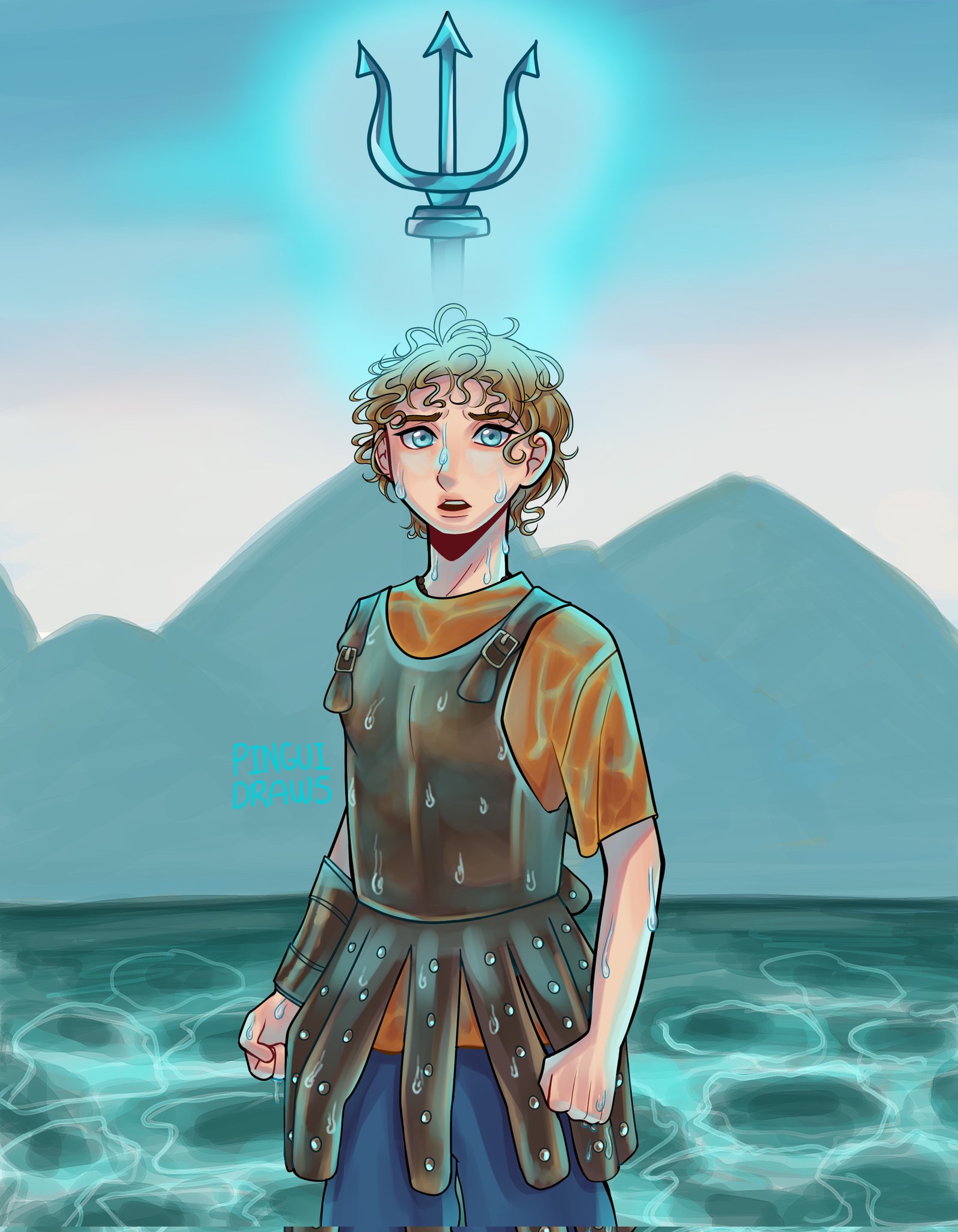 Percy Jackson Poseidon Fan Art Thalia Grace Jason Grace Rick