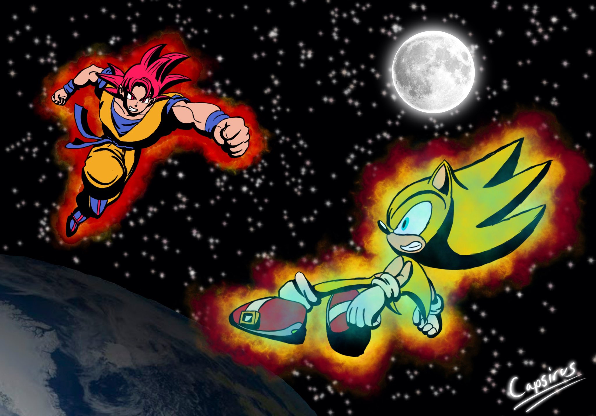 Super Sonic Vs Super Saiyan Goku