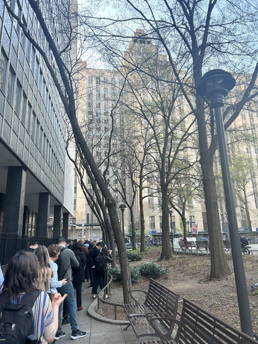 It’s a beautiful morning at 100 Centre Street in Manhattan. I’m waiting ...