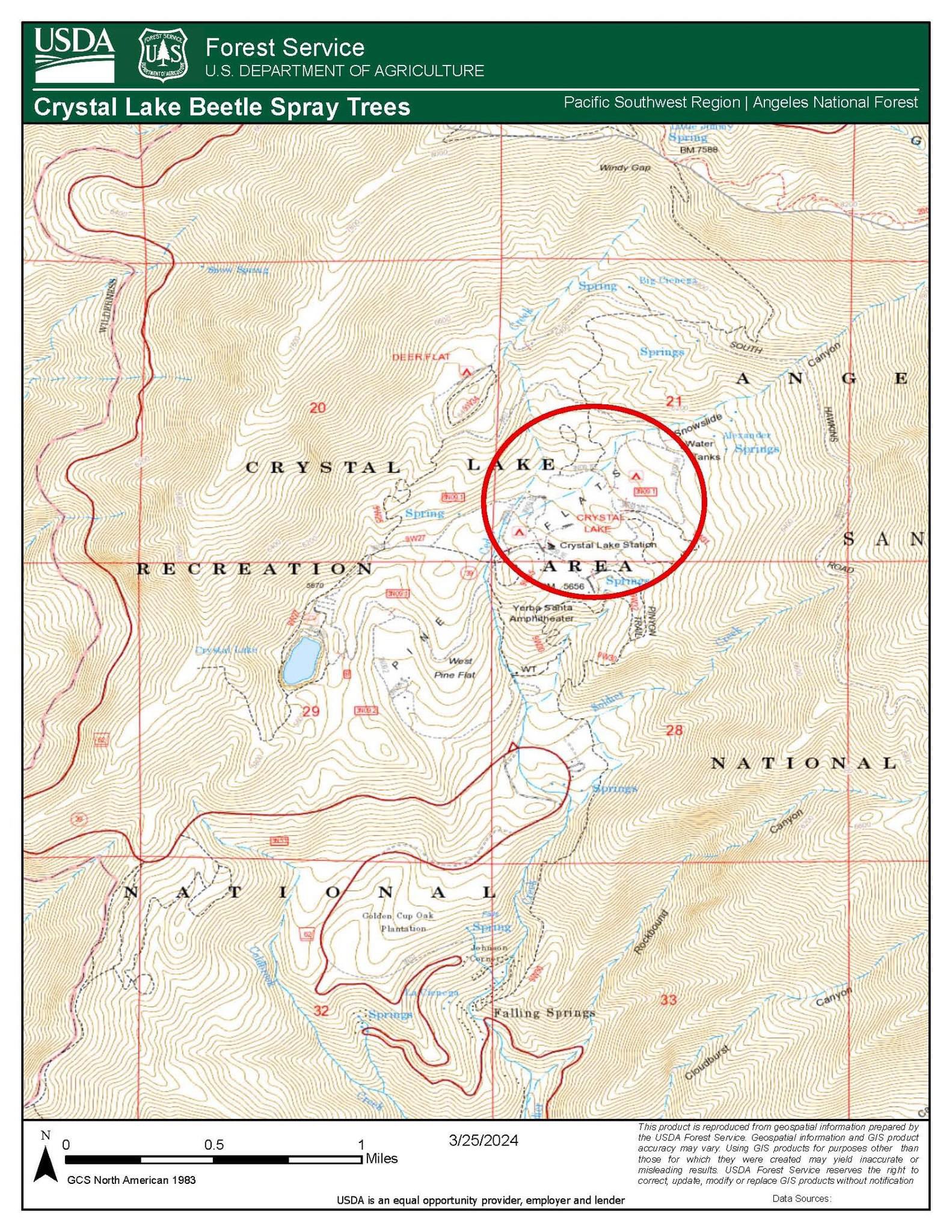 Angeles National Forest Map