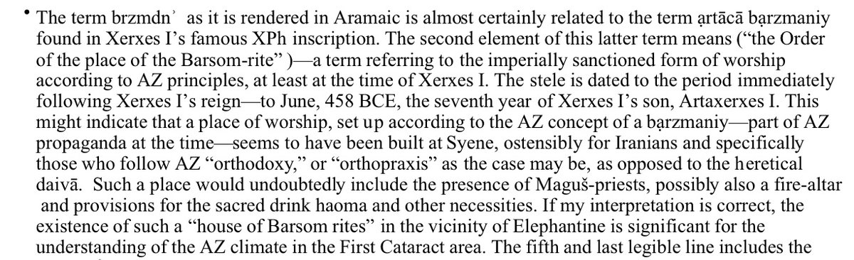 would ensure the notion of Yhw as aiding Arta/Aša (which is heavily ...