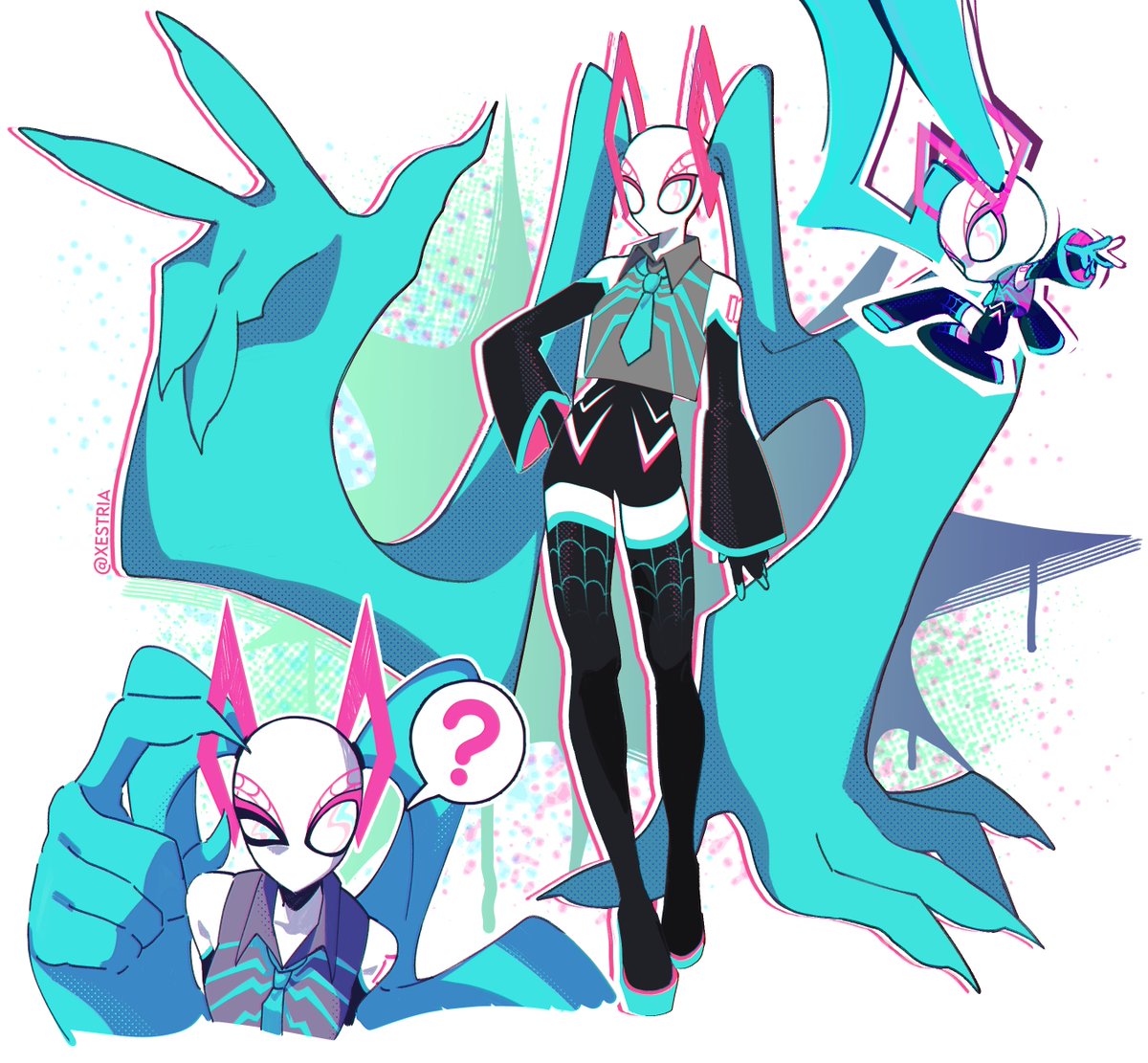 初音ミク 「many Miku 」|Hinaのイラスト