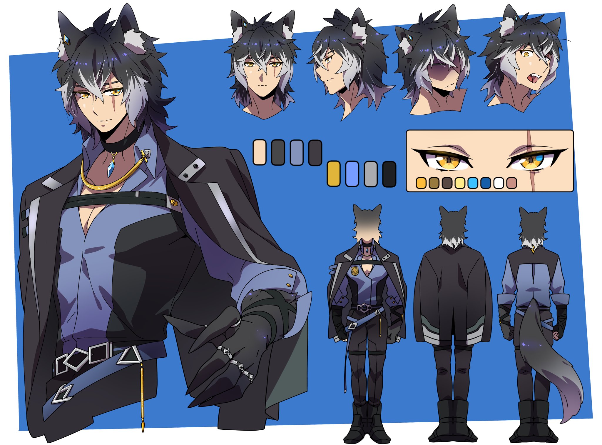 Male Wolf Anime Human If Male Thirens Can Look Either More Animalistic