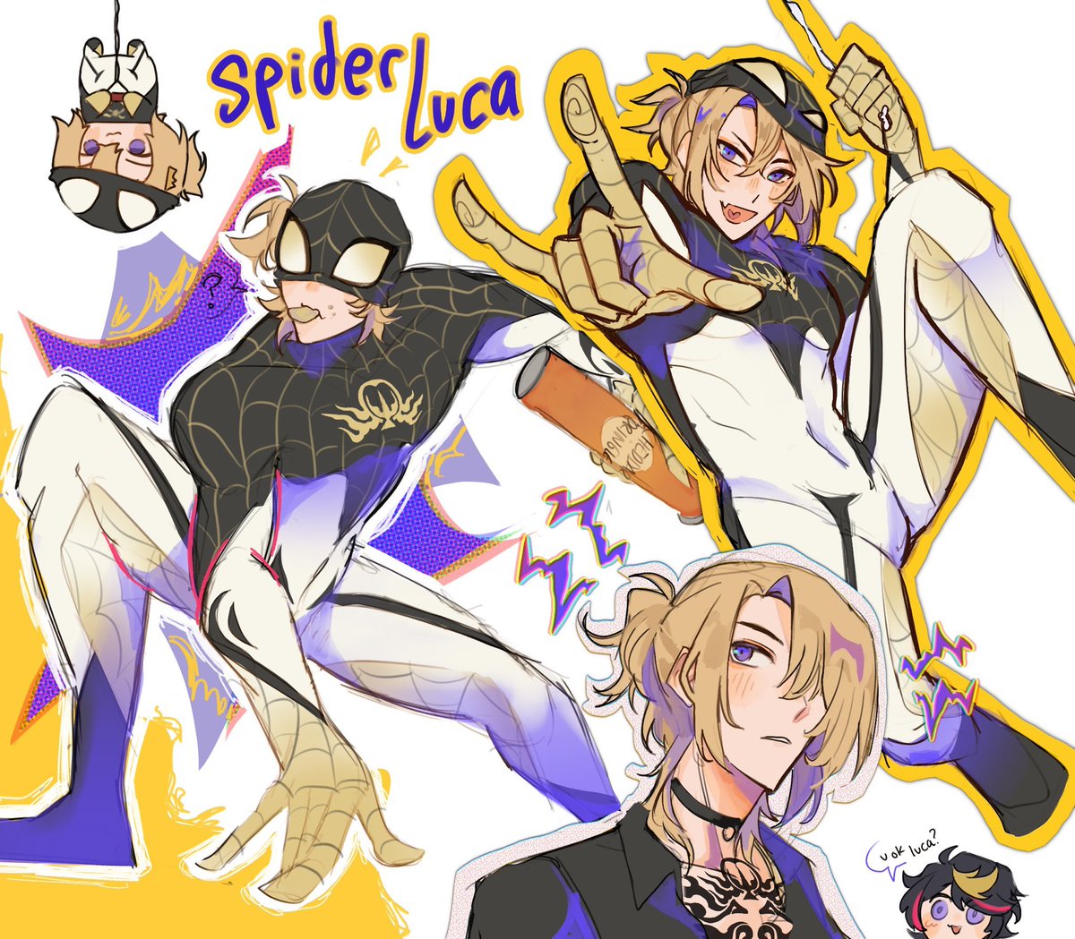「luca into the spider-verse doodles c: #drawluca」wiru JW MADRIDの漫画