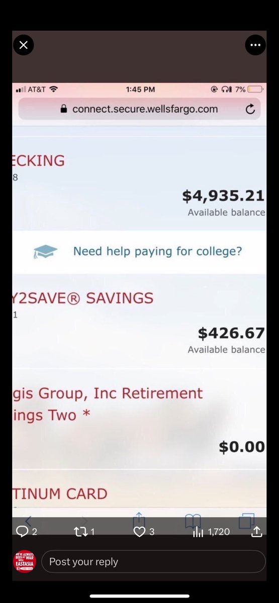 Available Balance Screen Shot