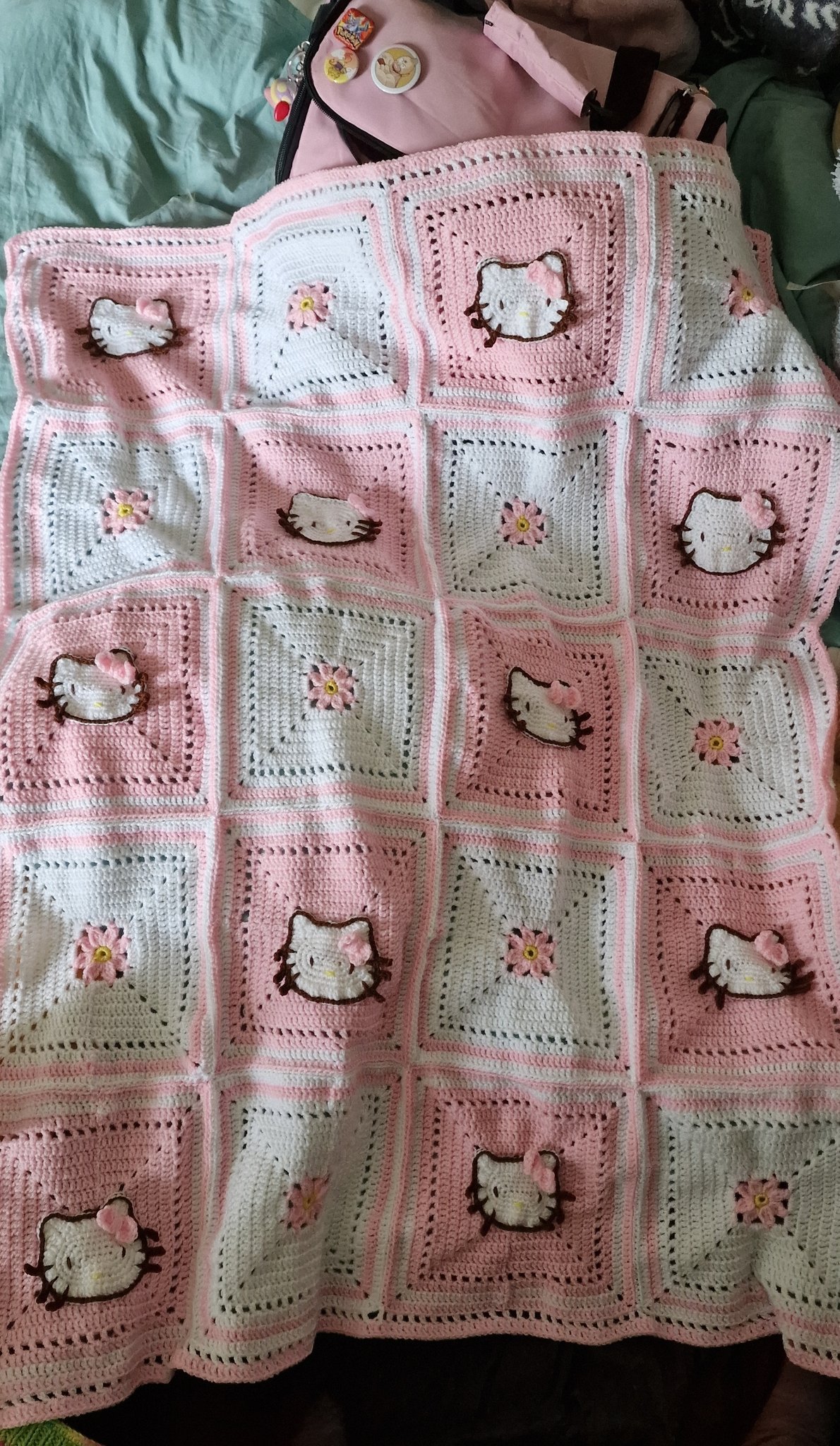 Crochet Hello Kitty Blanket Pattern Hello Kitty Pattern