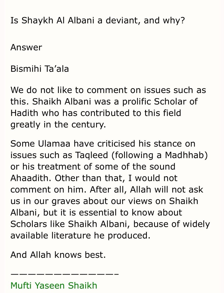 In defense of Shaykh al-Muhaddith Muhammad Nāsir ul-Dīn al-Albāni رحمه ...