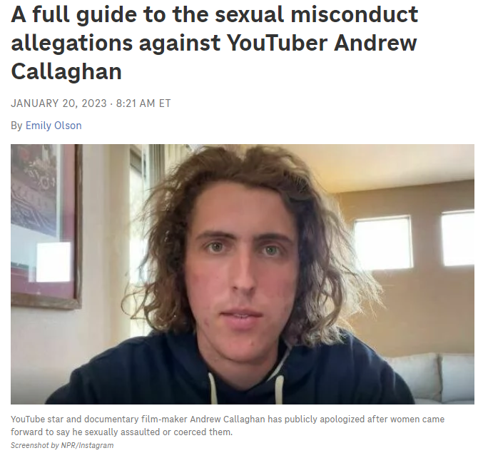 Andrew Callaghan made the leap to Lex Fridman last week which means ...