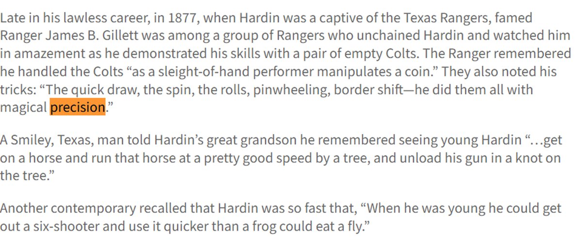 🧵 The trope of the fast draw gunfighter is one near and dear to my ...