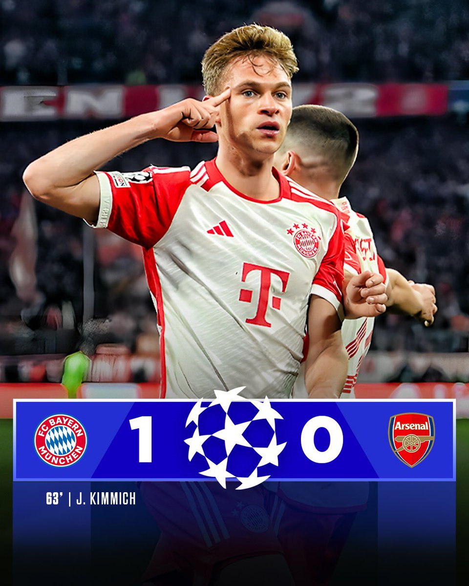 🚨 FC Bayern beat Arsenal 1-0 and win the tie for Champions League semi ...
