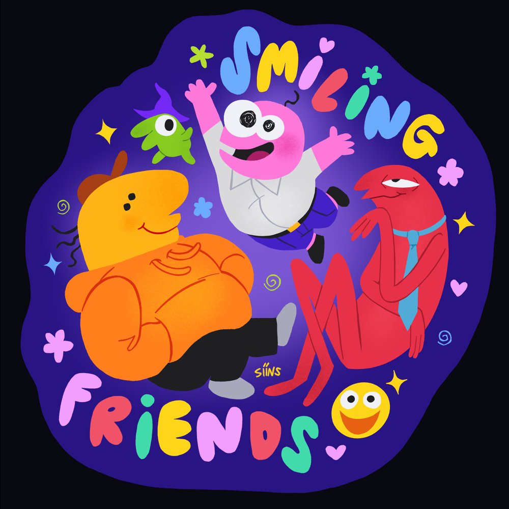 「yay :^)#smilingfriends #adultswim 」|˗ˏˋ siins ˎˊ˗のイラスト