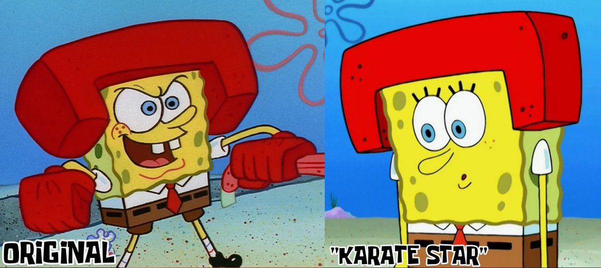 Spongebob Doing Karate