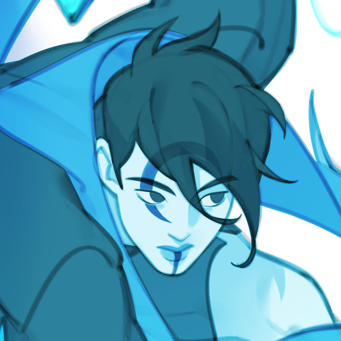 「blue skin upper body」 illustration images(Latest)