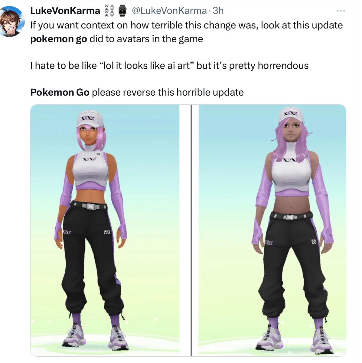 Pokémon Go update eliminates gender. Players now adjust "chest," "hip ...