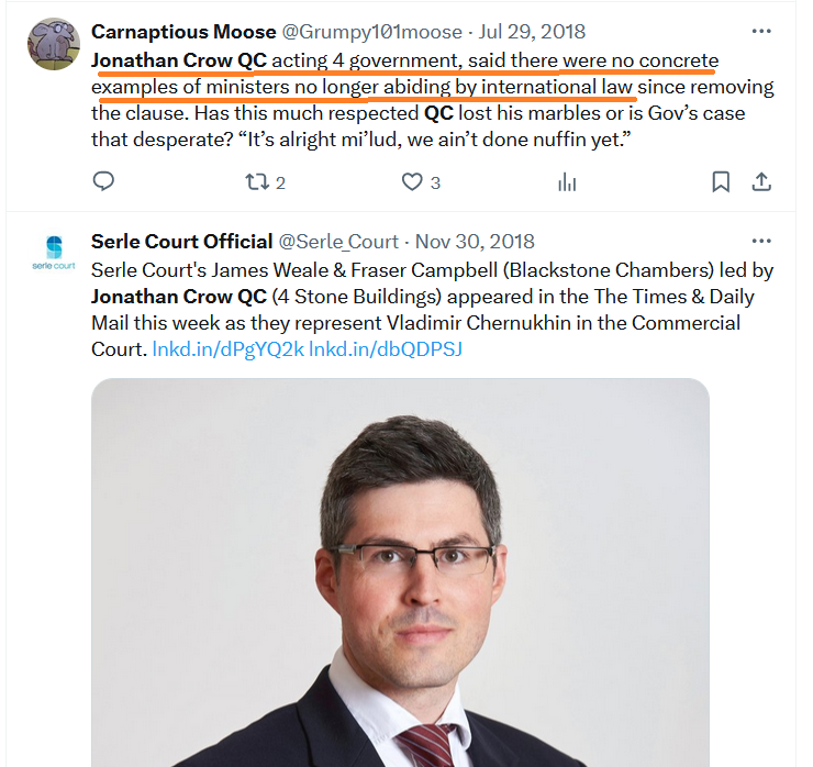 Nicholas Cox "is regularly instructed by the government frequently on ...