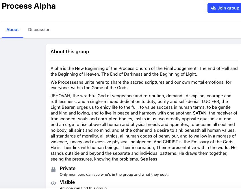 Process Alpha: The New Beginning of the Process Church of the Final ...