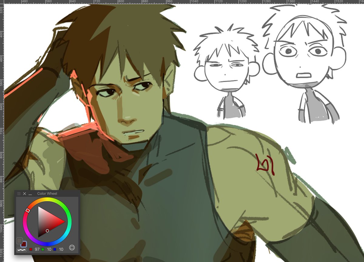 「tenzo doodles + an old colored wip 」weetz 🌳🍆の漫画