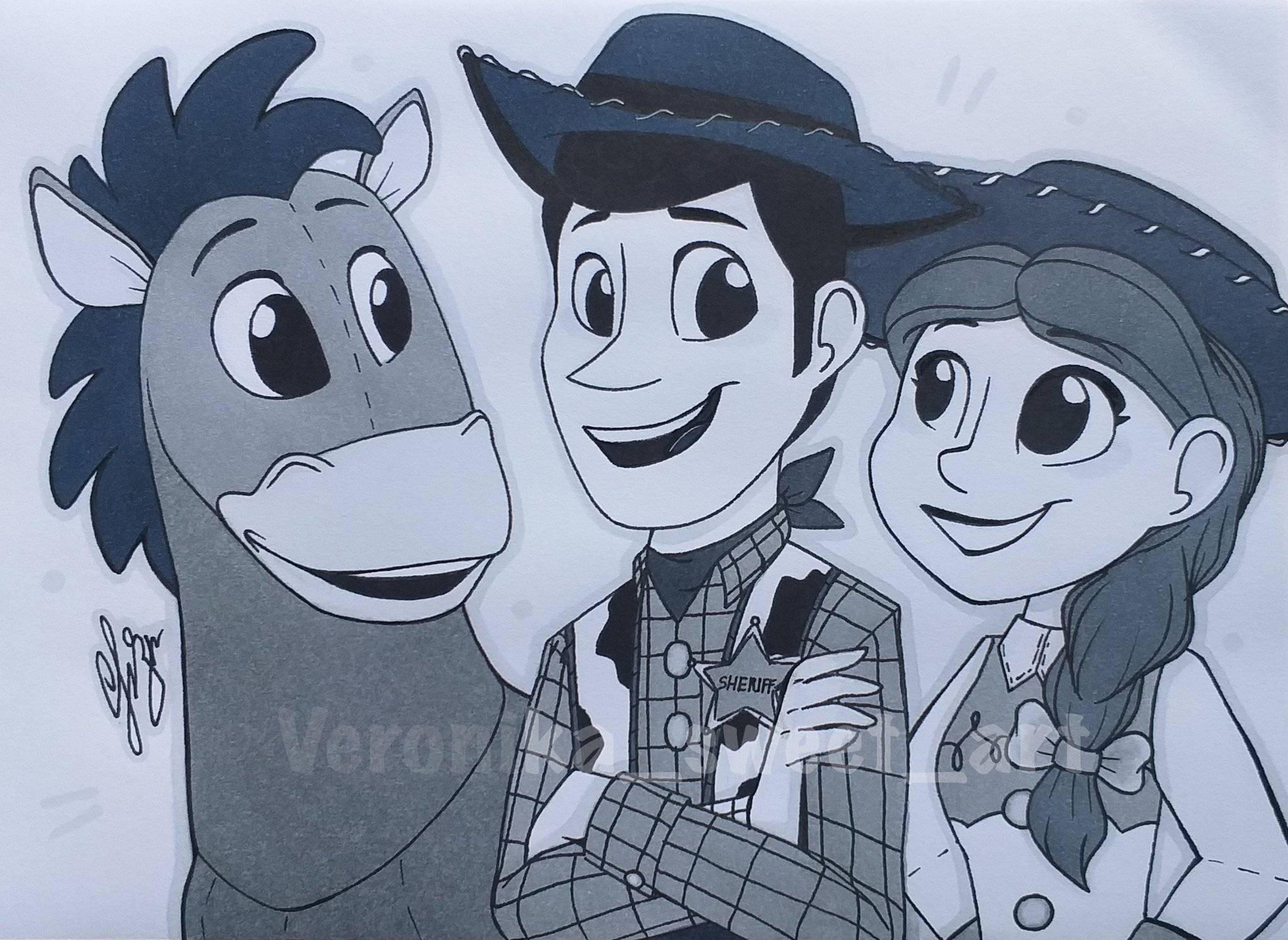 Woody And Jessie Drawing PHOTOS: 'Toy Story' Character Meet And Greets