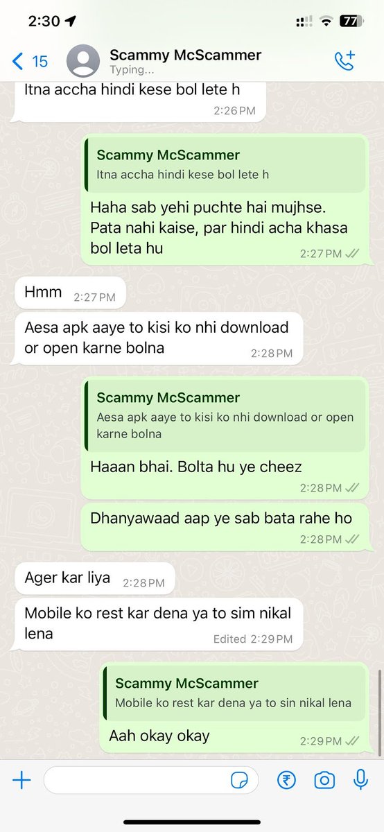 I spoke with yet another scammer today. I don't know why I do this, but ...