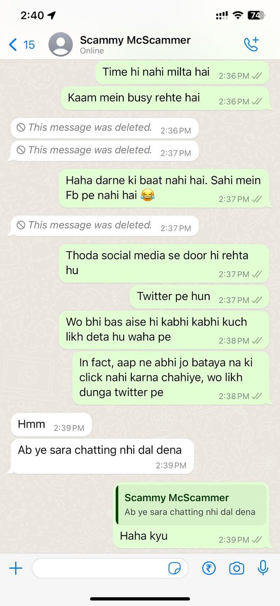 I spoke with yet another scammer today. I don't know why I do this, but ...