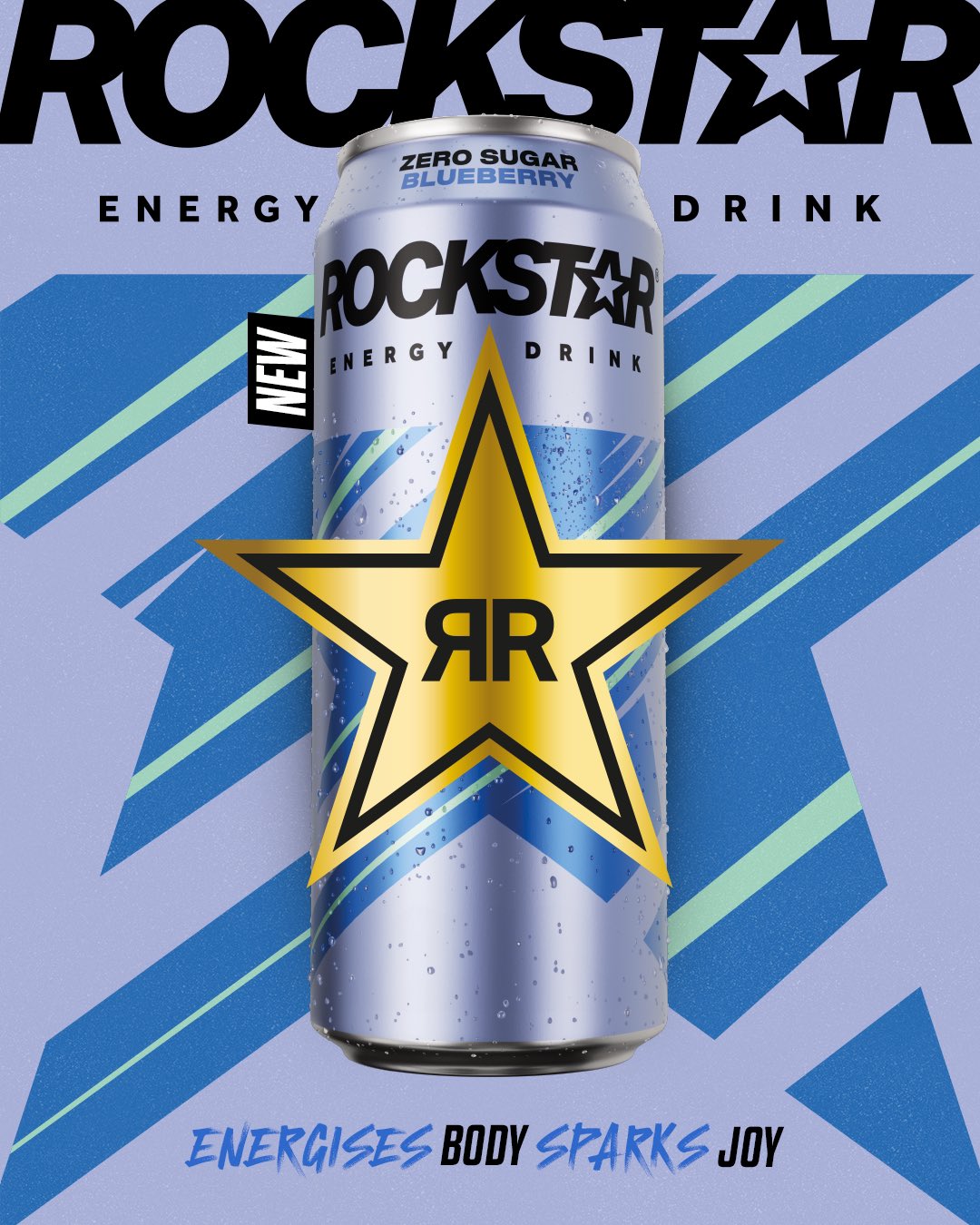 Blue Rockstar Energy Logo Rockstar Energises No Sugar Range With