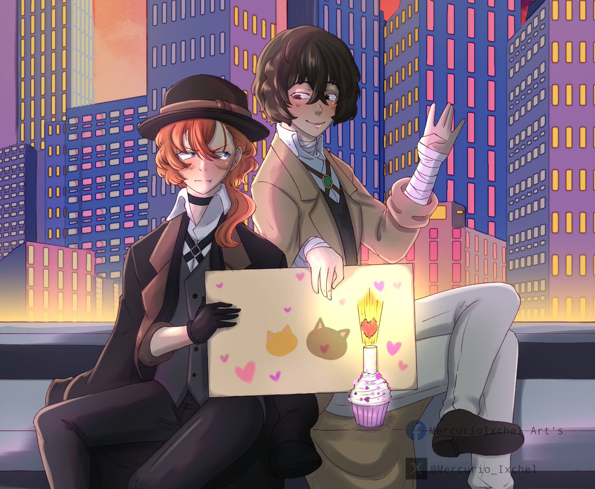 Commission Skk 癩李 This is my first Soukoku lol It's strange to draw a ...