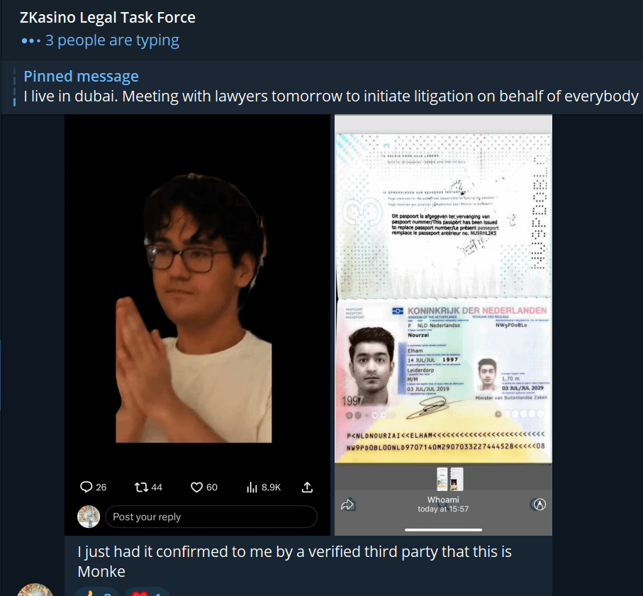 We made a mistake investing in Zkasino early. Founder, Ildar Elham, rugged us for $35 million ...