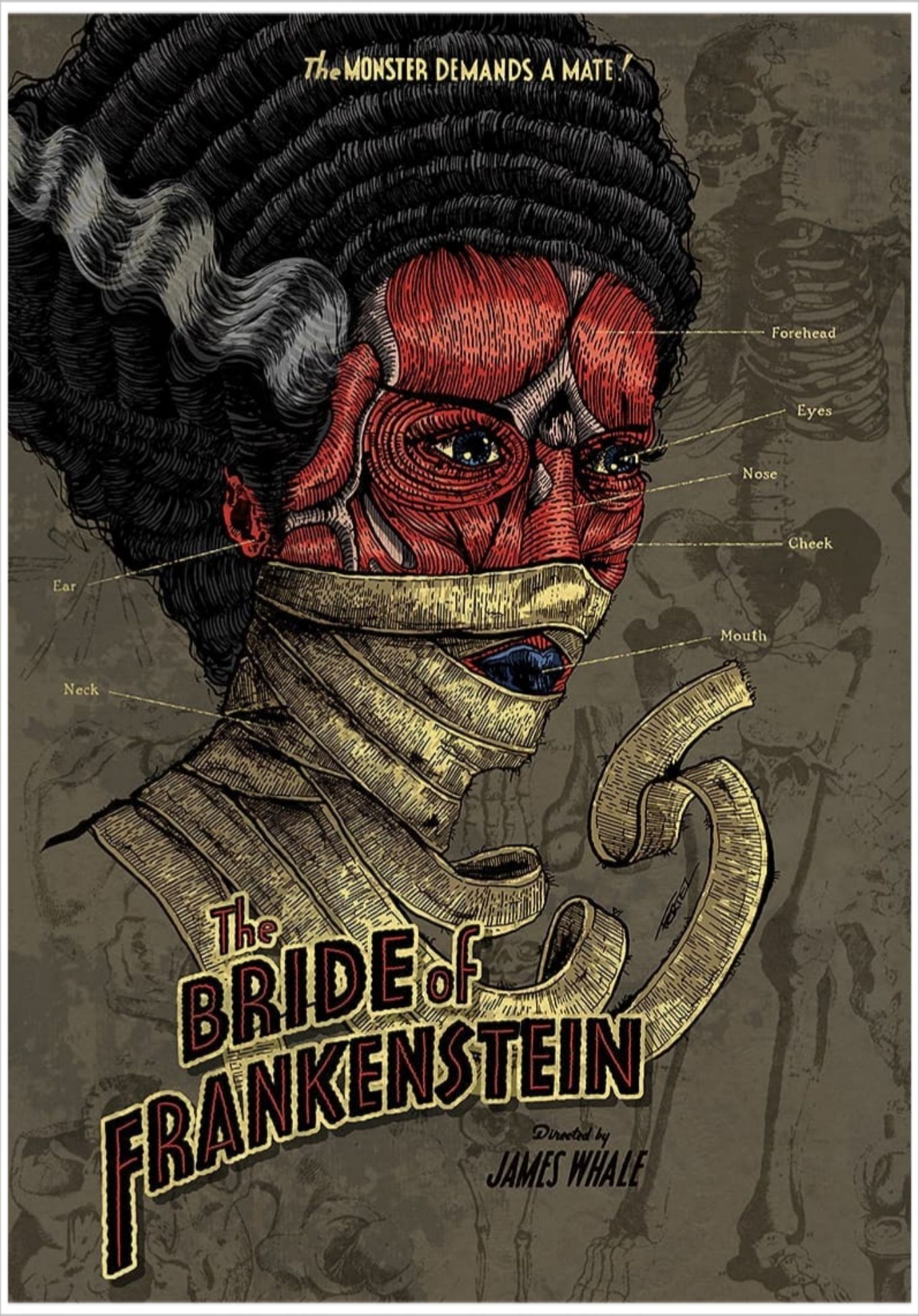 Bride Of Frankenstein Poster Mondo 3 SIZES Bride Of Frankenstein 1935