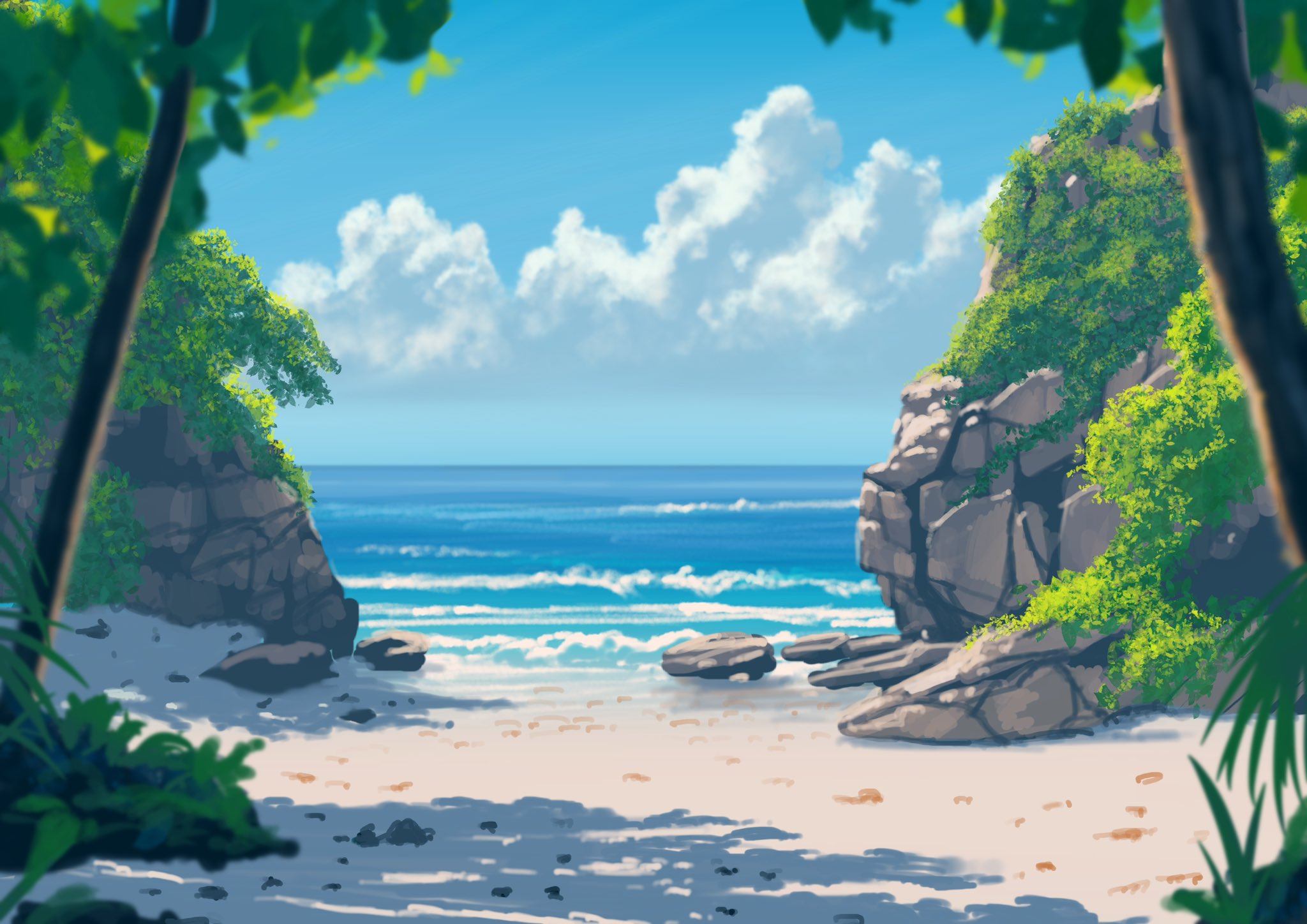 How To Draw A Beach In Procreate