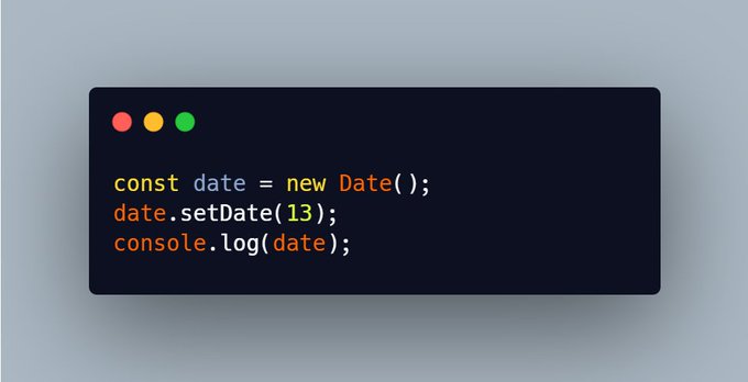JavaScript Date Set Methods🔥 Open this🧵 - Thread from Shefali @Shefali ...